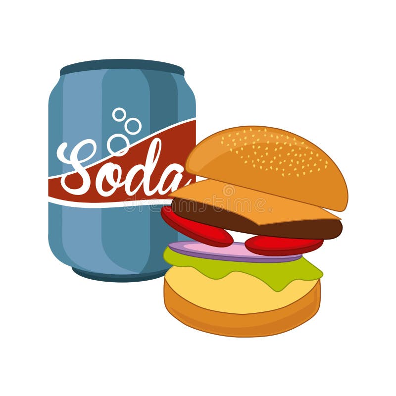 Fast food and soda design stock illustration. Illustration of ...
