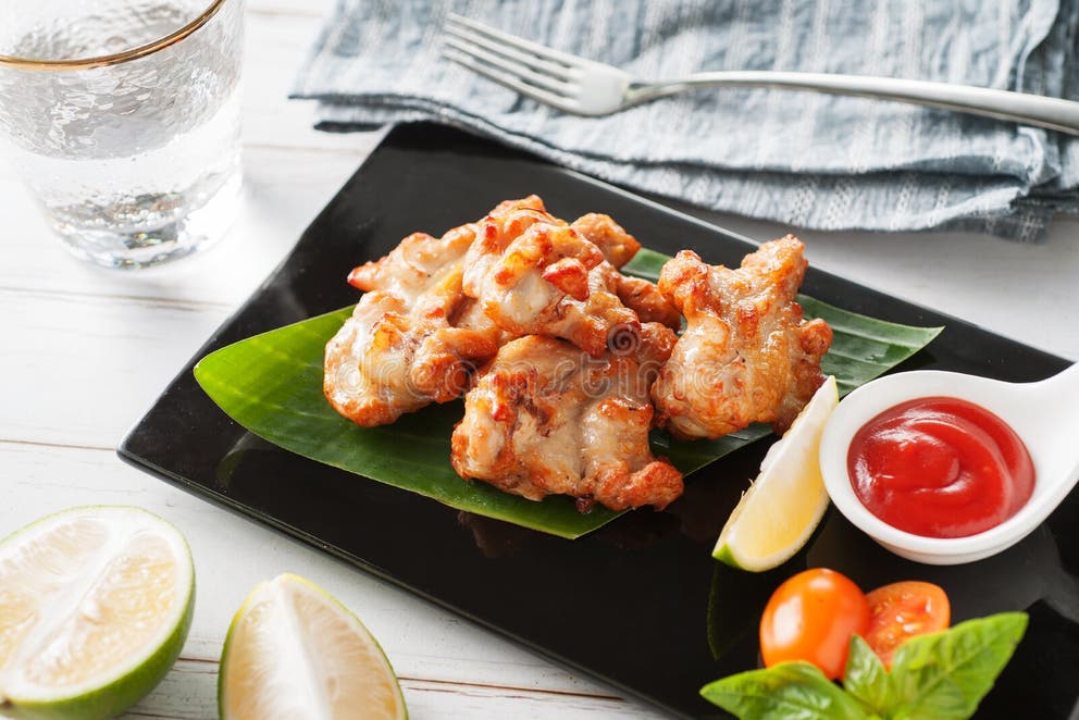 Fried chichen stock photo. Image of easy, lunch, white - 137890708