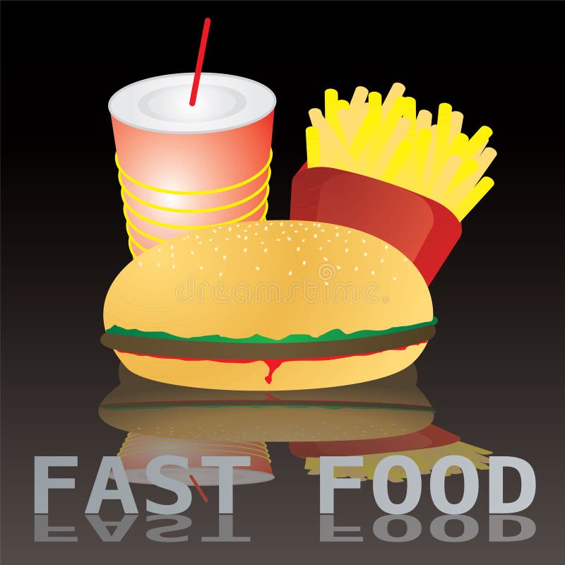 Fast food tile text stock illustration. Illustration of cheeseburger ...