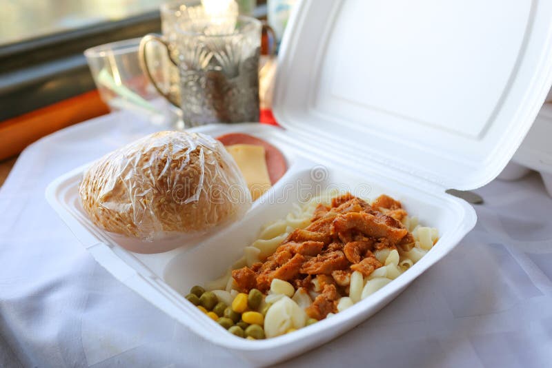 Fast food on train stock photo. Image of goulash, compartment - 45082038