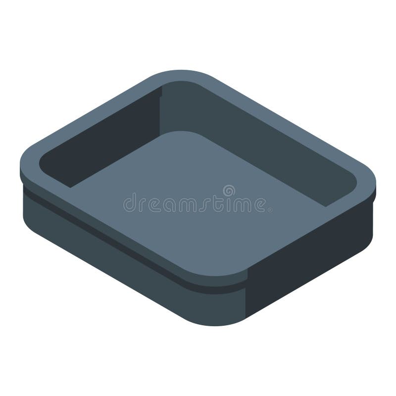Fast Food Tray Icon Isometric Vector. Serving Mealtime Dish Holder ...