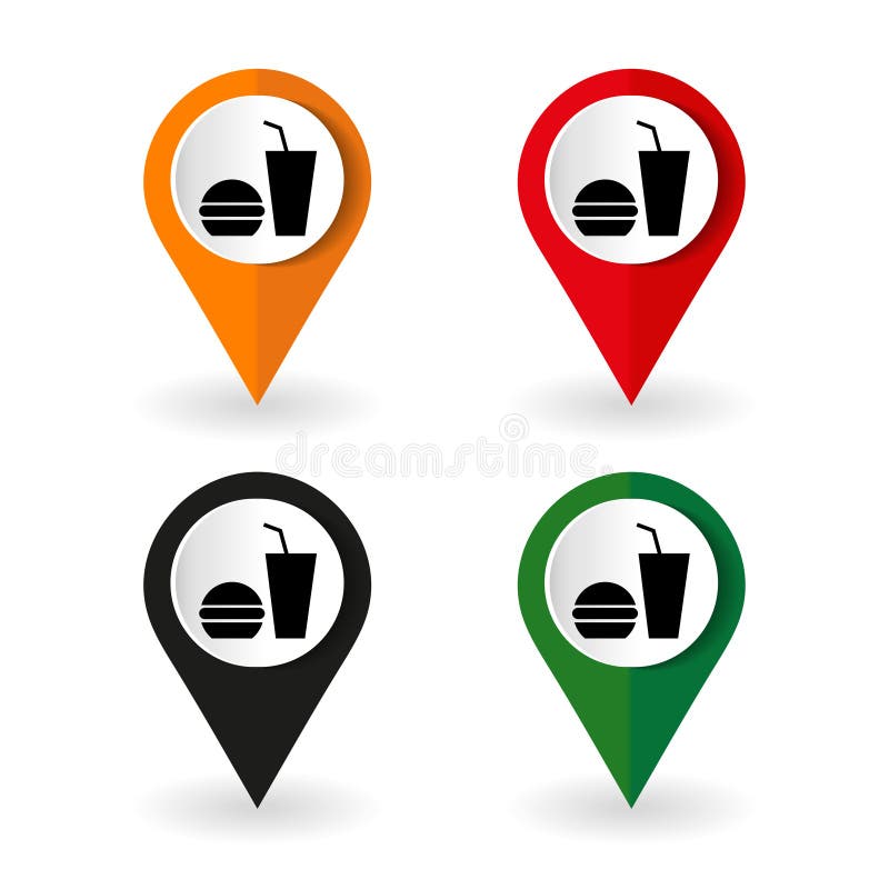 Food Vector Icon Set, Flat Design Pointers, Infographic Template Stock ...