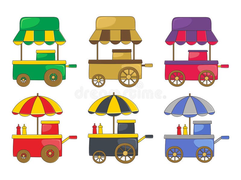 Fast food vendor stock vector. Illustration of bakery - 33546322