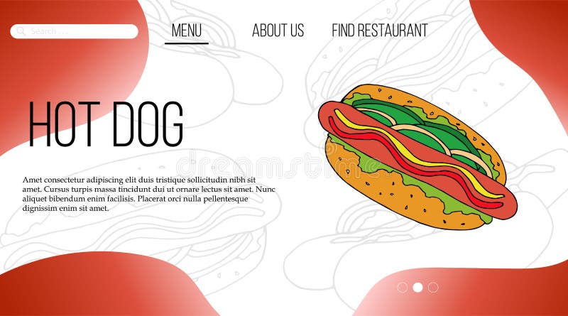 Fast Food Web Site Template. Landing Page Design for Website and Mobile ...
