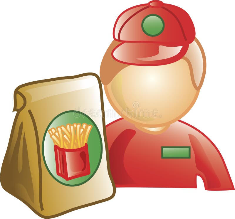 Fast Food Worker Clipart