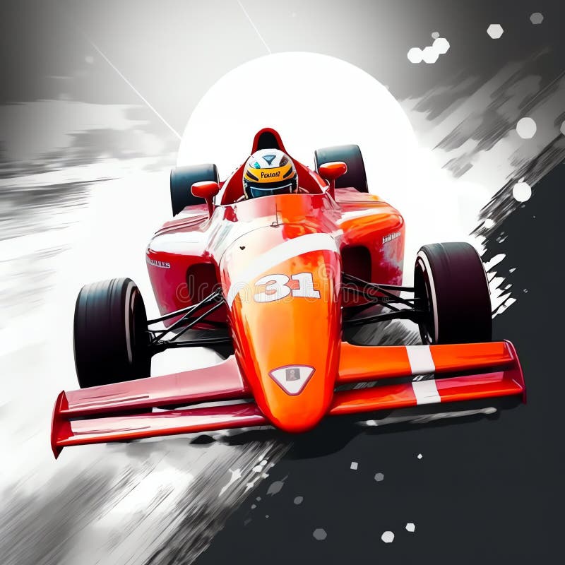 Formula Car Poster Ai Generated Stock Illustration - Illustration of ...