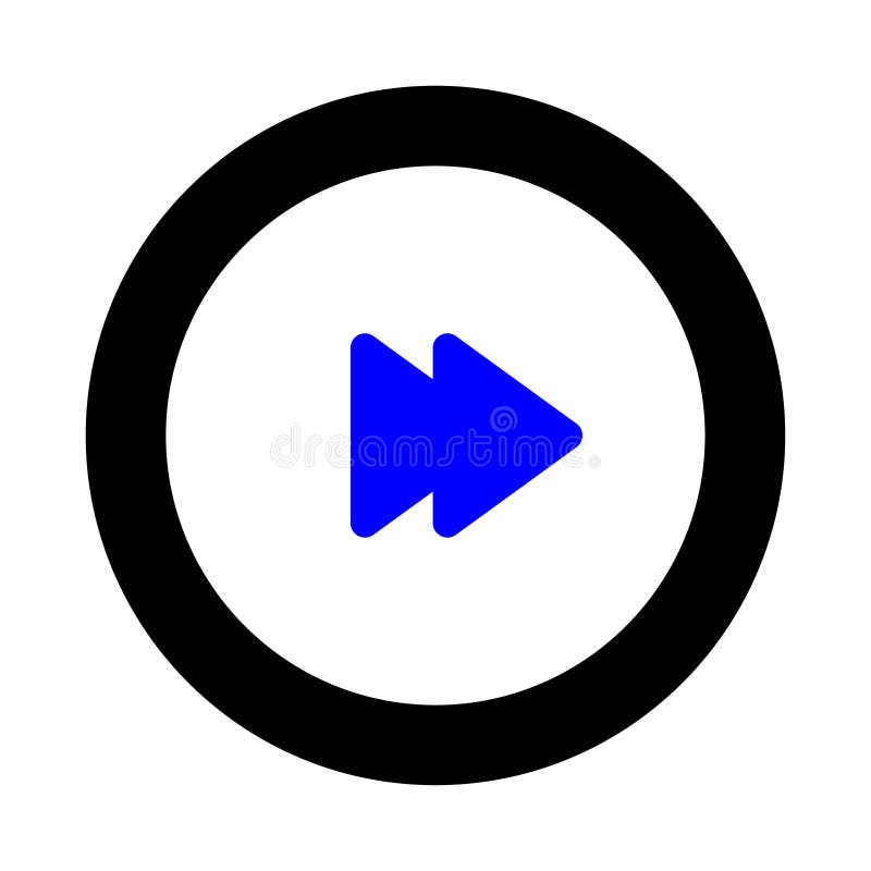Fast Forward Arrow Icon stock vector. Illustration of button - 243635260