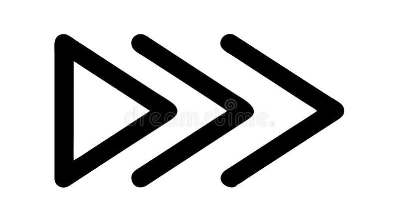 Fast Forward Arrow Icon: Quick Advance Next Track Symbol, Vector Design ...