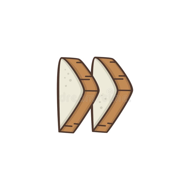 Fast Forward Bread Media Button Theme Vector Logo Stock Vector ...