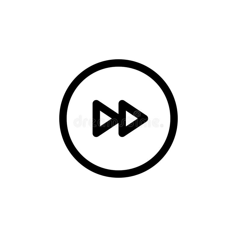 Fast Forward Button Icon stock vector. Illustration of illustrationn ...