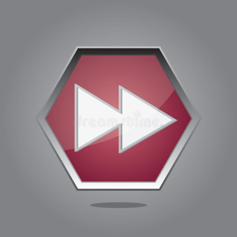 Fast Forward Button. Vector Illustration Decorative Design Stock Vector ...