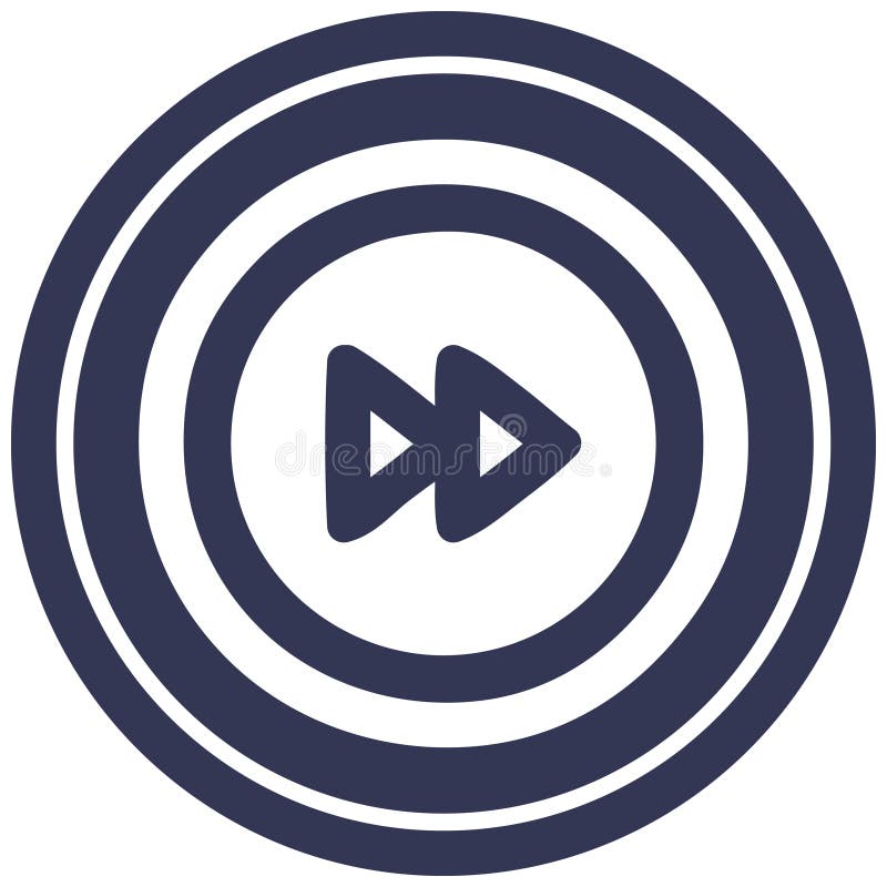 Fast Forward Circular Icon Symbol Stock Vector - Illustration of ...