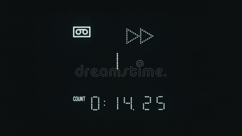 Fast Forward Counter on VCR Timecode, VHS Player, Retro Led Indicator ...
