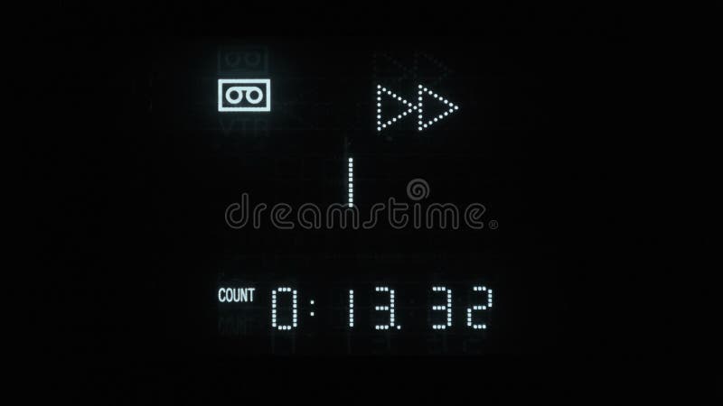 VHS Video Cassette Put Inside VCR Recorder and Playing Stock Footage ...