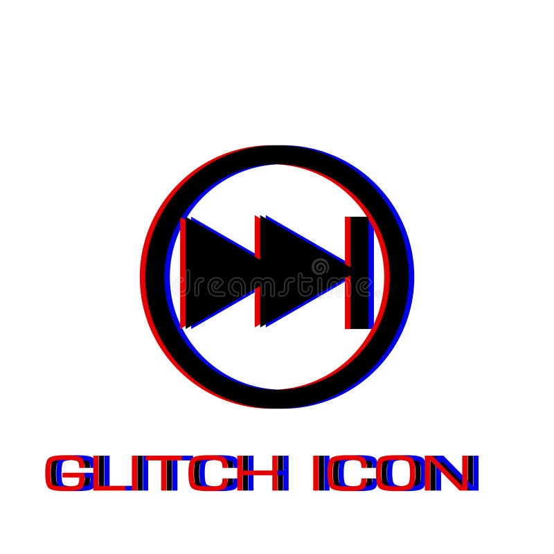 Fast Forward Double Right Arrows Icon Flat Stock Illustration ...