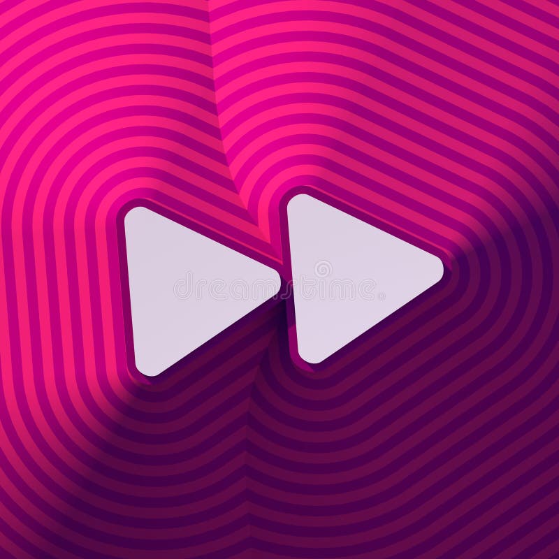 Fast Forward Double Right Arrows Icon. Modern Design 3d Rendering ...