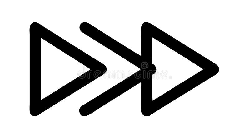 Fast Forward Icon: Media Playback Skip Ahead Control, Vector Design ...