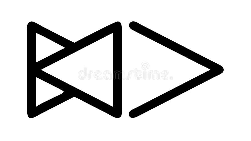 Fast Forward Icon, Represents Skipping or Quick Playback, Vector Design ...