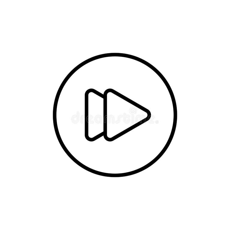 Fast Forward Icon Set. Next Arrow Button. Play Next Pointer Button Sign ...