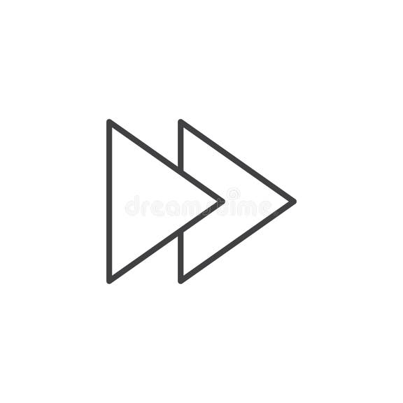 Fast Forward Icon Set. Next Arrow Button. Play Next Pointer Button Sign ...