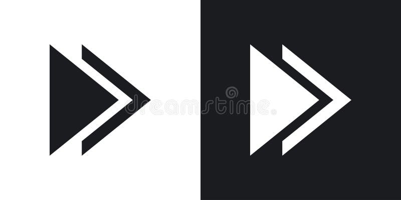 Fast Forward Icon Set. Next Arrow Button. Play Next Pointer Button Sign ...