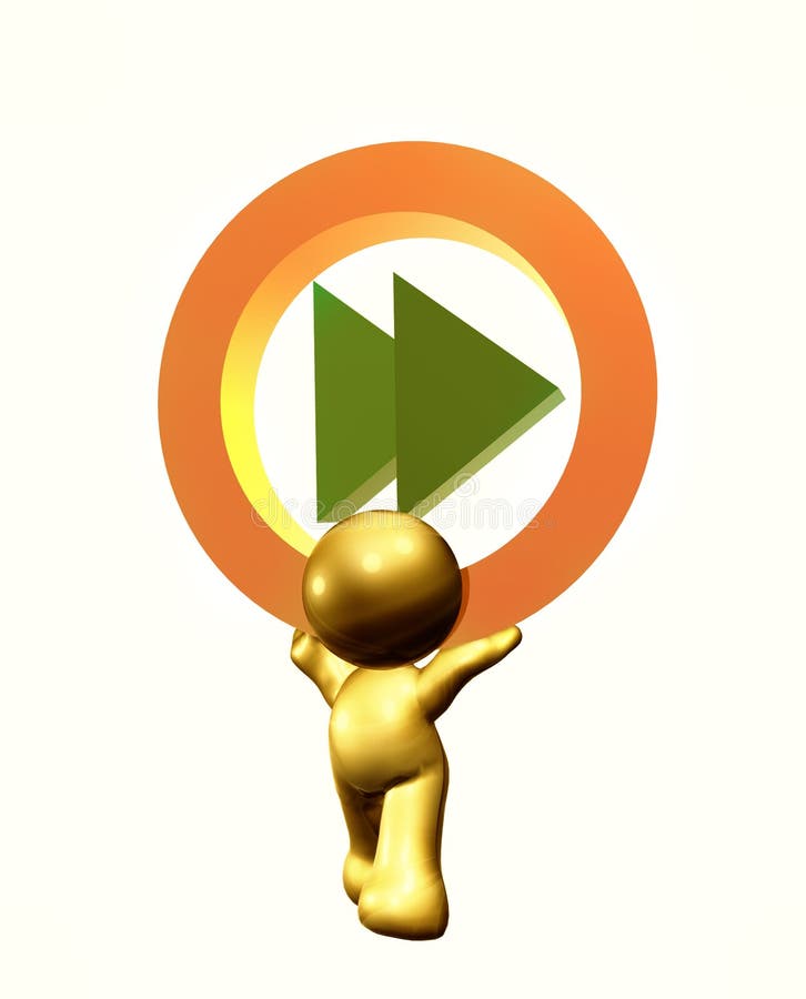 Fast forward icon symbol stock illustration. Illustration of yellow ...