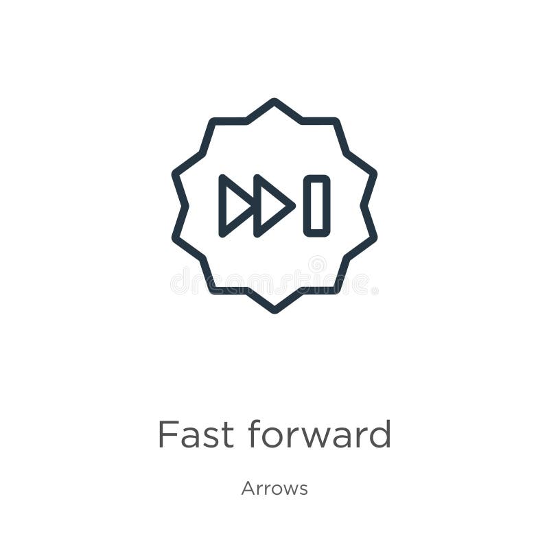 Fast Forward Icon Vector. Trendy Flat Fast Forward Icon from Arrows ...
