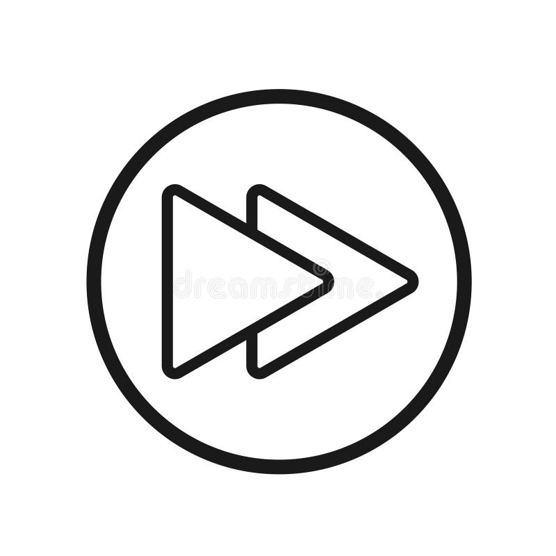 Fast Forward Icon Vector Illustration. Flat Fast Forward Icon Stock ...