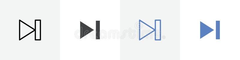 Fast Forward Icon Vector Set Use for Web Ui or App Stock Vector ...
