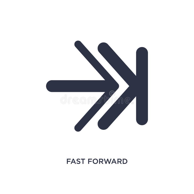 Fast Forward Icon on White Background. Simple Element Illustration from ...