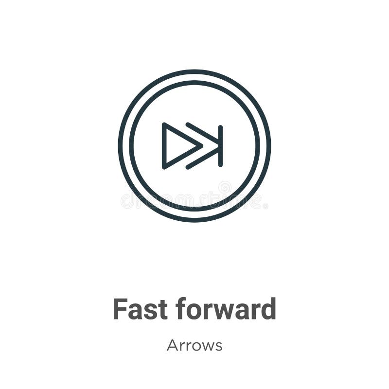 Forward Outline Vector Icon. Thin Line Black Forward Icon, Flat Vector ...