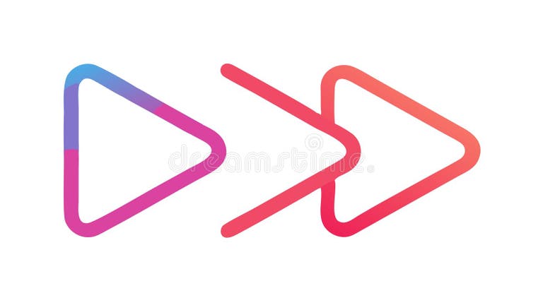 Fast Forward Play Button Icon Vector for Media Control, Vector Design ...