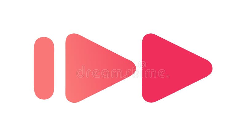 Fast Forward Play Buttons Vector Icon, Media Player Controls, Vector ...