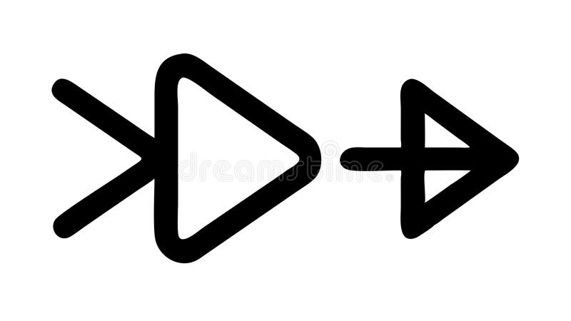 Fast Forward Playback Control Icon, Vector Design Generative AI Stock ...