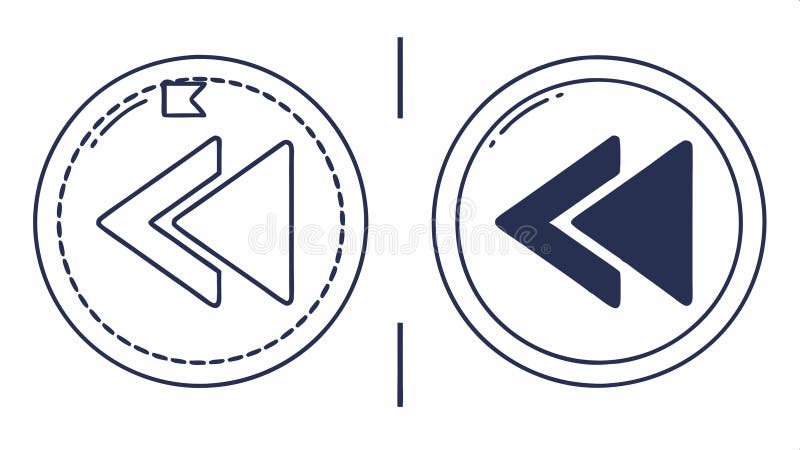 Fast Forward and Rewind Buttons, Media Player Controls for UI Vector Design Generative AI Stock ...