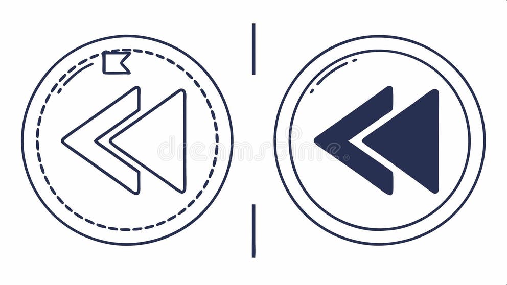 Fast Forward and Rewind Buttons, Media Player Controls for UI Vector Design Generative AI Stock ...