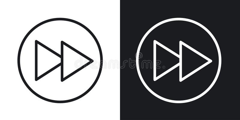 Fast Forward Vecor Icon Set Stock Vector - Illustration of play, banner ...