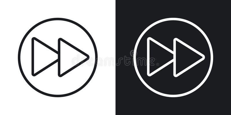 Fast Forward Vecor Icon Set Stock Vector - Illustration of icon, arrows ...