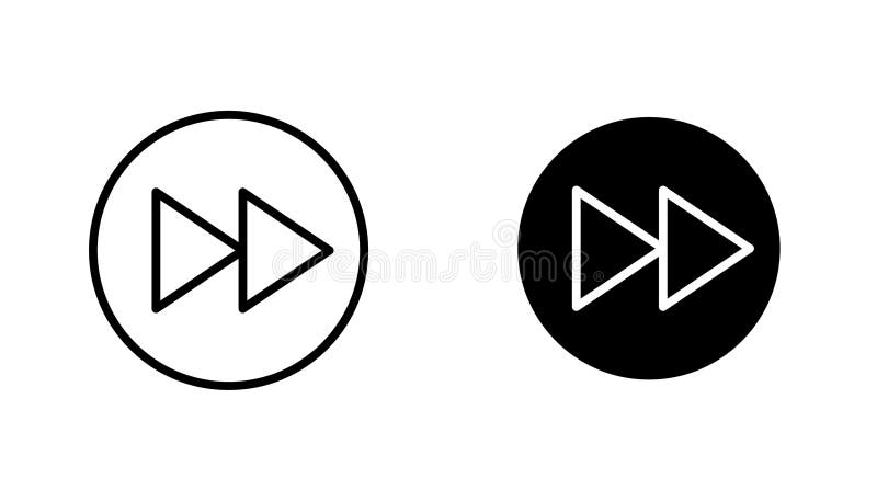 Fast Forward Vecor Icon Set Stock Vector - Illustration of fast ...