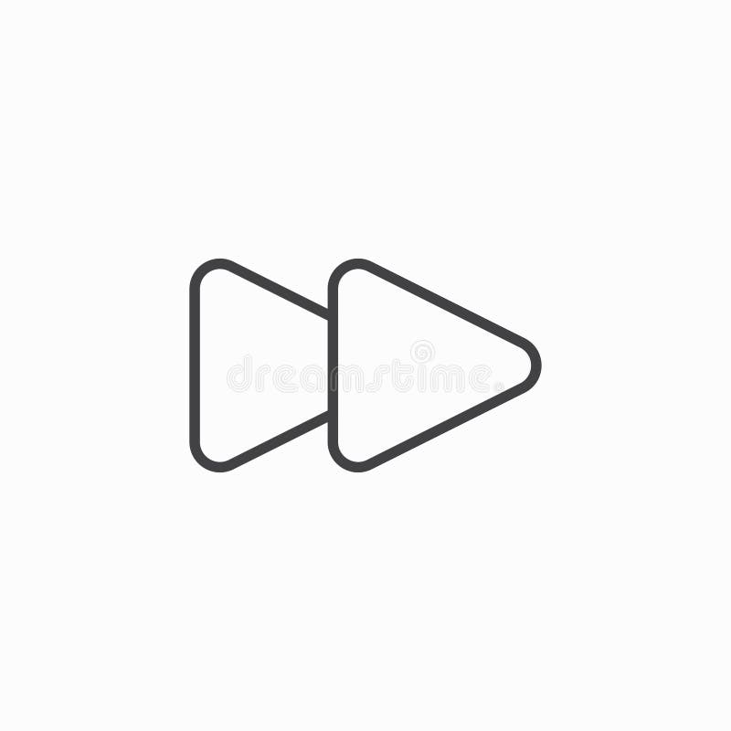 Fast Forward Vector Icon Set Stock Vector - Illustration of player ...