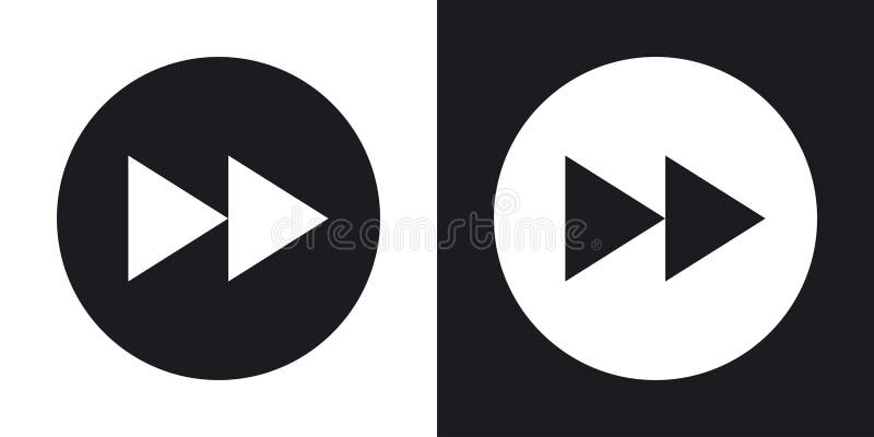 Fast Forward Vecor Icon Set Stock Vector - Illustration of digital ...