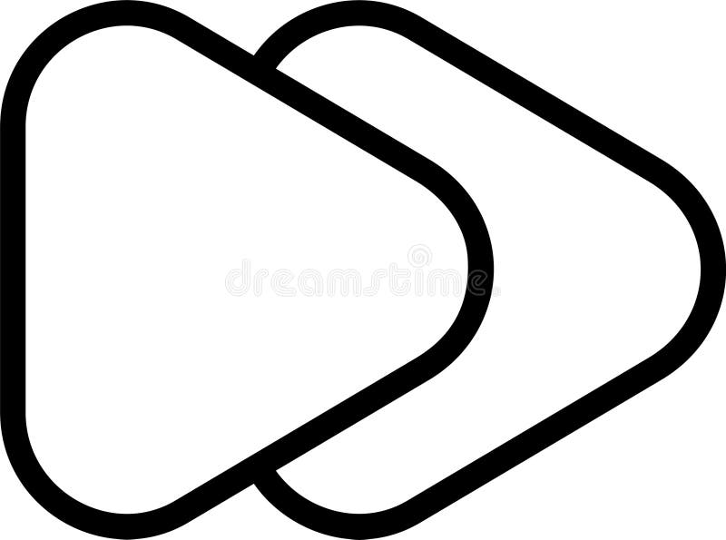 Fast Forward Vector Icon stock illustration. Illustration of playback ...