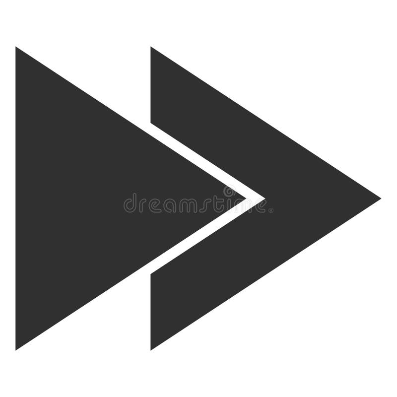 Fast Forward Vector Icon Flat Illustration Stock Vector - Illustration ...