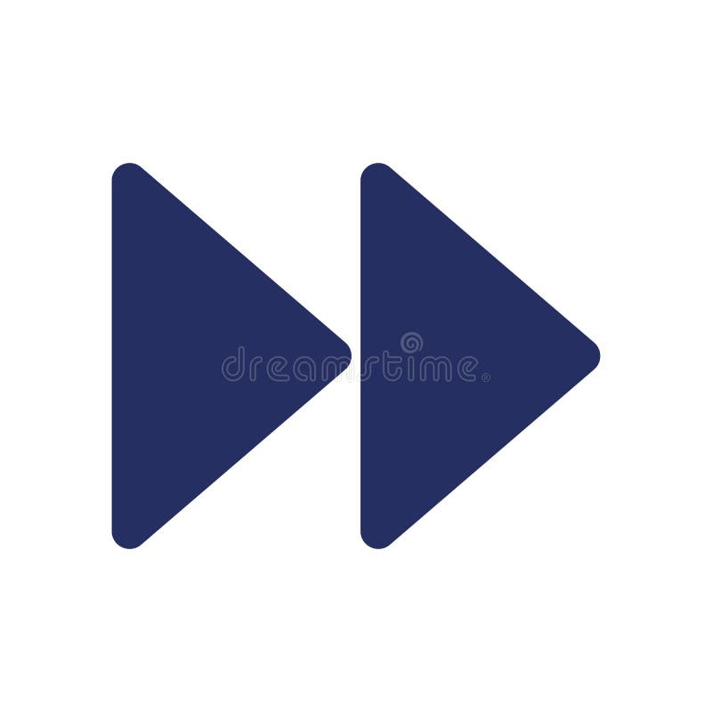 Fast Forward White Black Glyph Ui Icon Stock Vector - Illustration of ...