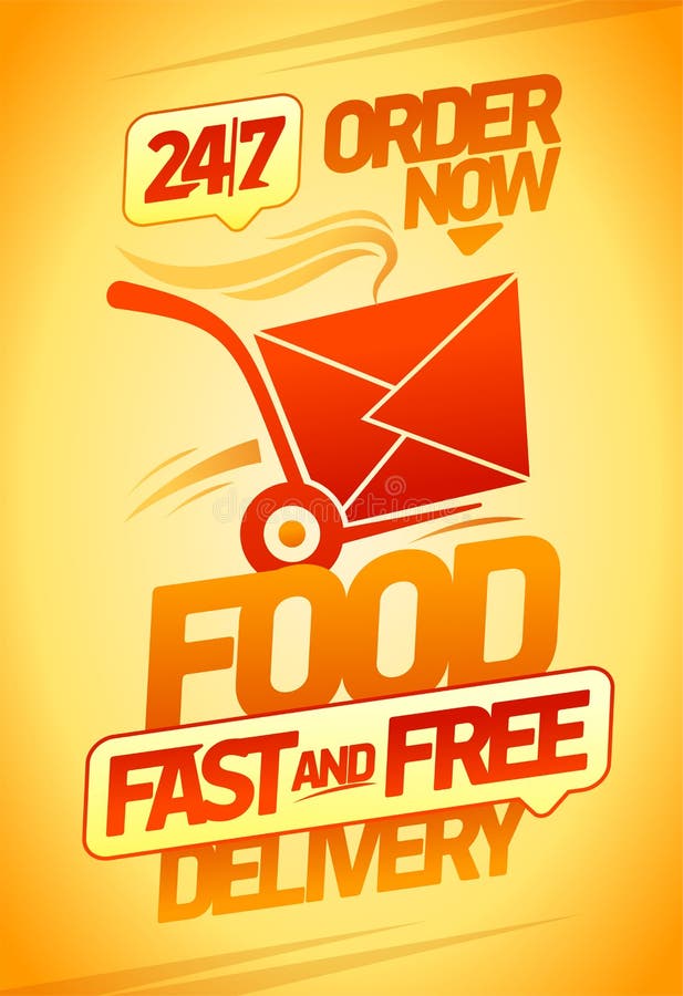 Food delivery signs. stock vector. Illustration of economy - 18066742