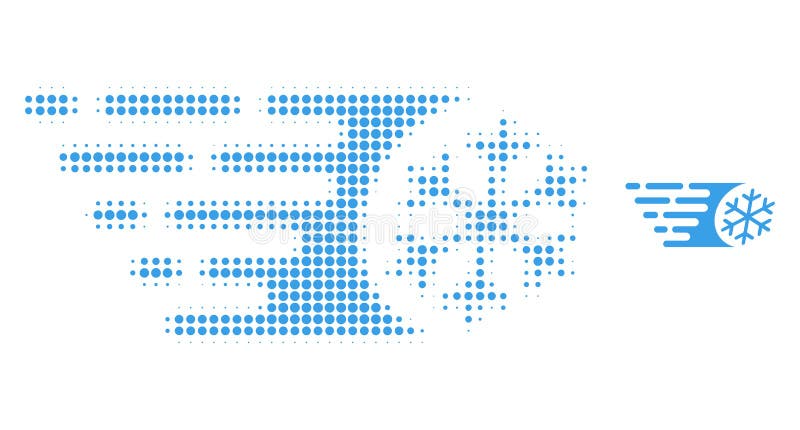Fast Freezing Halftone Dotted Icon Stock Vector - Illustration of ...
