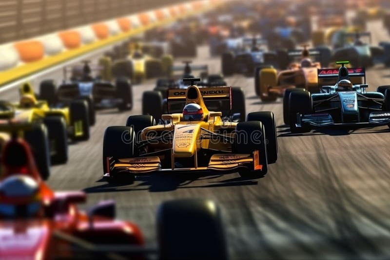 Fast and Furious: Illustration with a Formula 1 Theme Stock ...