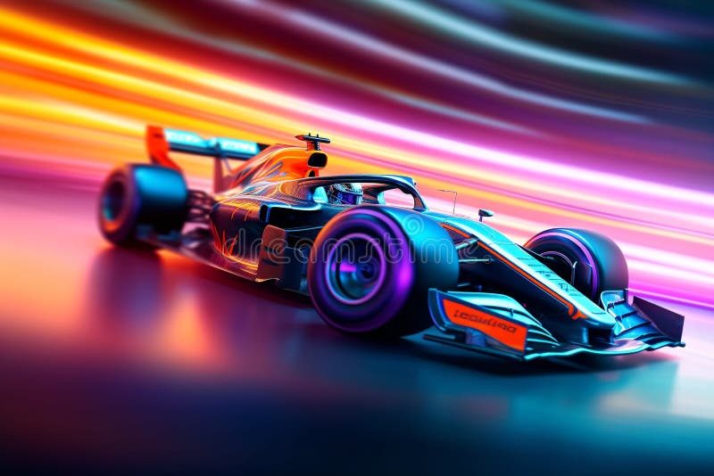 Fast and Furious: Illustration with a Formula 1 Theme Stock ...