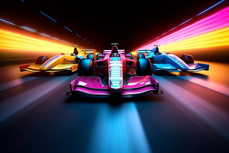 Fast and Furious: Illustration with a Formula 1 Theme Stock ...