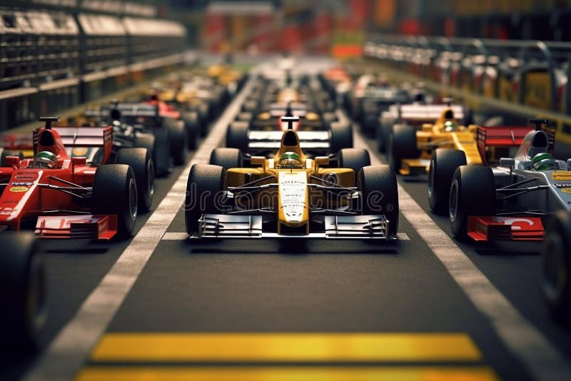 Fast and Furious: Illustration with a Formula 1 Theme Stock ...